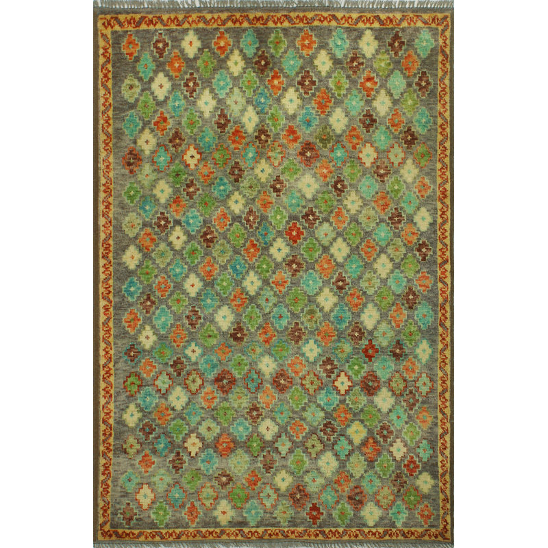 Isabelline One-of-a-Kind Deklynn Hand-Knotted New Age Rectangle 4'0 X 5 ...