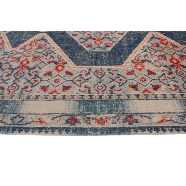 World Menagerie Shantae Performance Gray/Green Rug | Wayfair