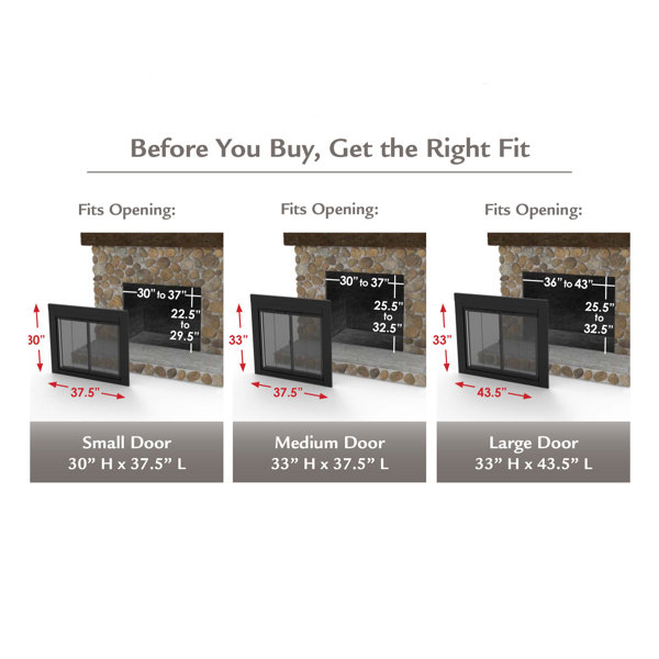 Symple Stuff Destrie Bifold Steel Fireplace Doors | Wayfair