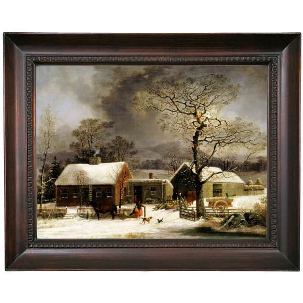 Astoria Grand Winter Scene - Picture Frame Print on Canvas | Wayfair
