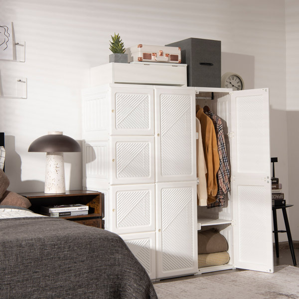 Rebrilliant Whitt 8 Door Plastic Wardrobe | Wayfair.co.uk