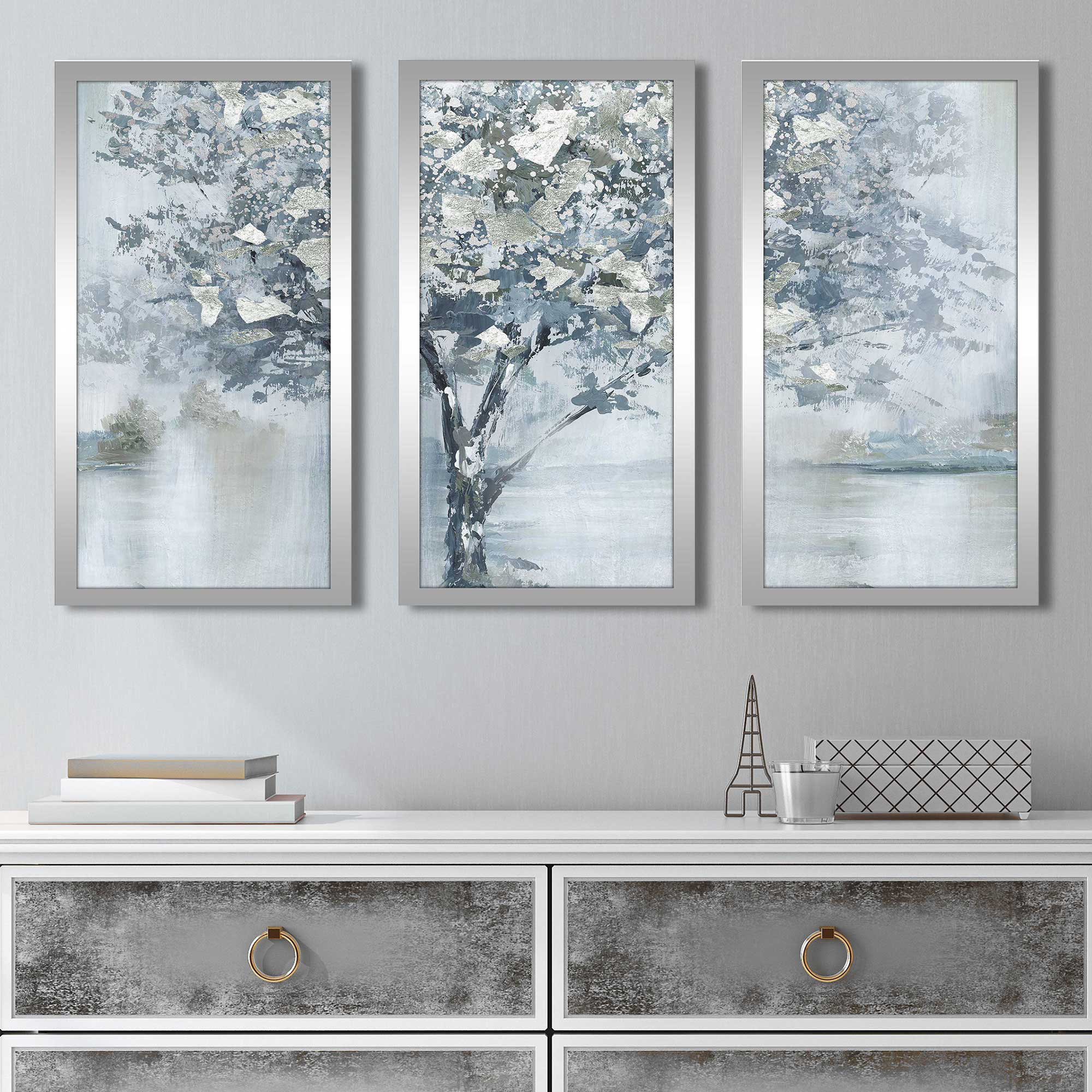 Red Barrel Studio® Fall Foliage by Nan - 3 Piece Picture Frame Painting ...