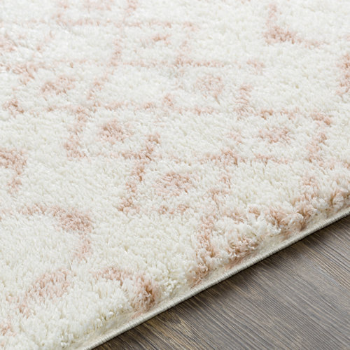 Dakota Fields Performance Cream/Pale Pink Rug & Reviews | Wayfair