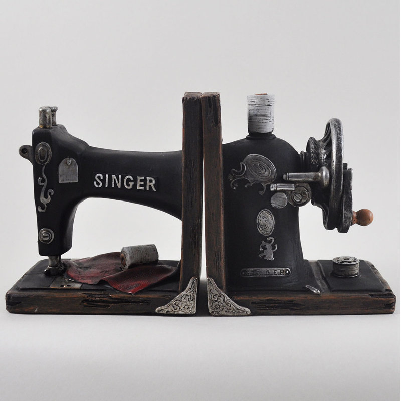 Borough Wharf Singer Sewing Machine Shelf Tidy Bookends & Reviews ...