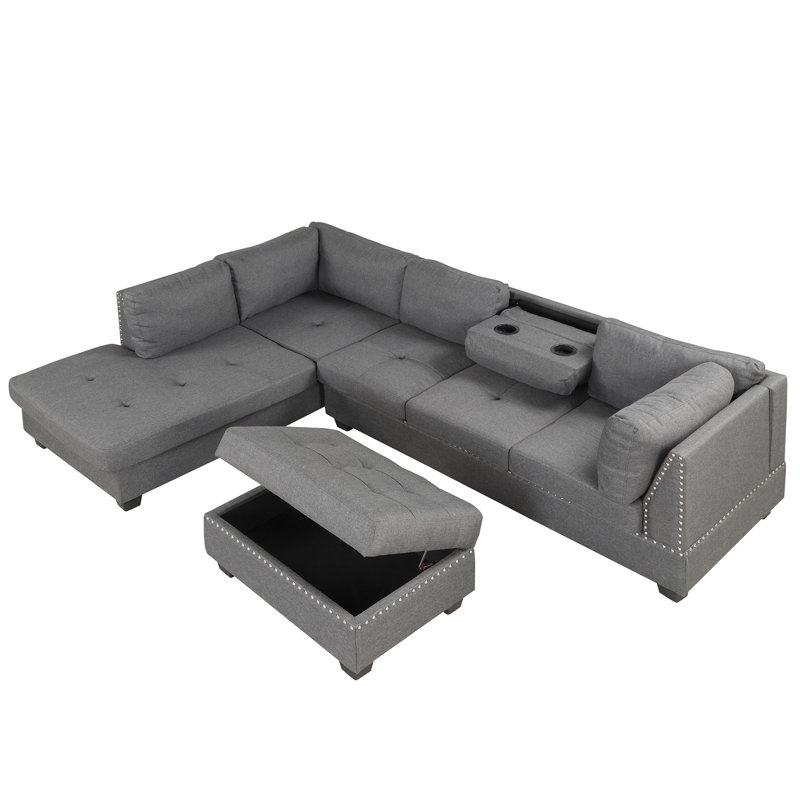 Lark Manor Agurtzane 3 - Piece Upholstered Sectional | Wayfair