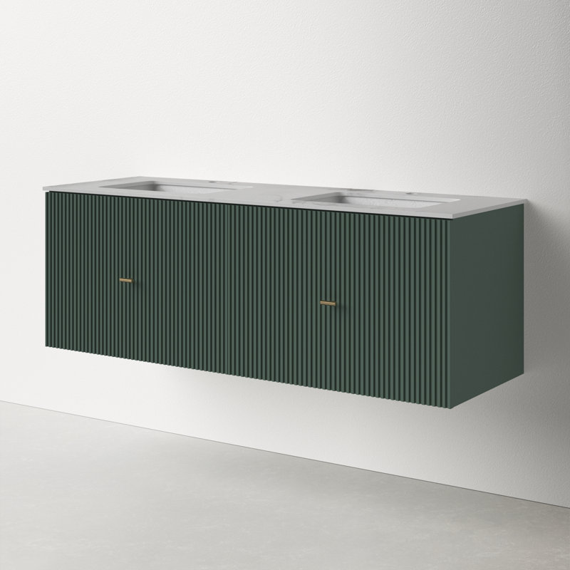 AllModern Jamell 59.06'' Wall Mounted Double Bathroom Vanity with ...