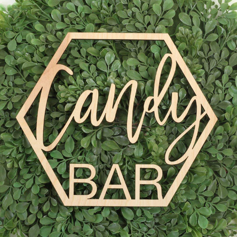 The Party Aisle™ Candy Bar Sign Wall Décor | Wayfair