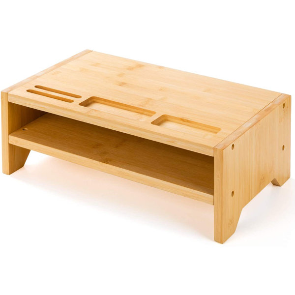 Bamboo-monitor-stand | Wayfair