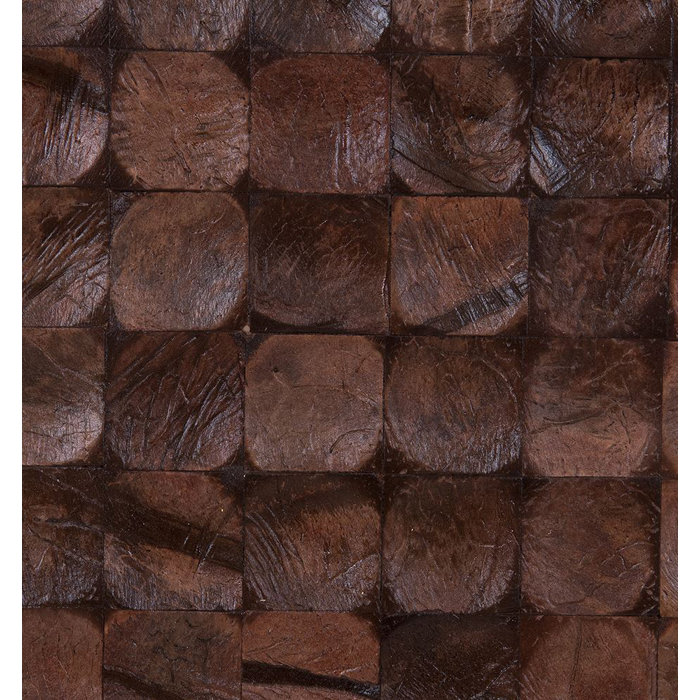 Ecotessa Kelapa Coconut Shell Mosaic Tile in Brown Bliss | Wayfair