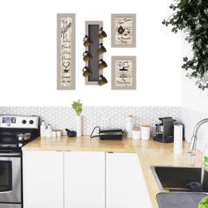 August Grove® 4 Piece Kitchen Wall Décor Set & Reviews | Wayfair