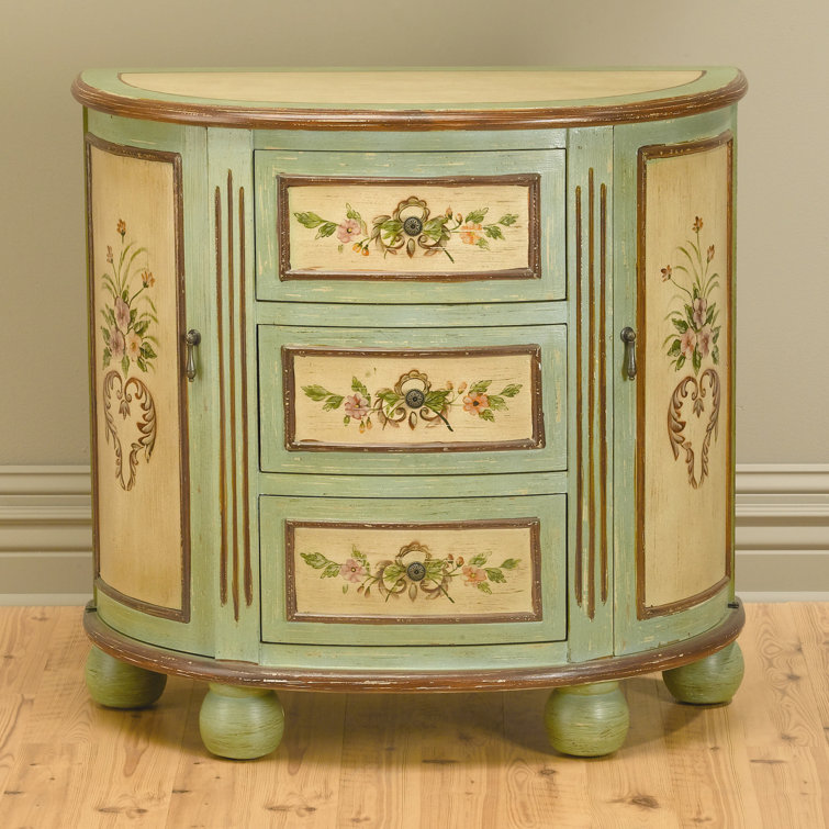 AA Importing 31'' Tall 2 - Door Half Circle Accent Cabinet | Wayfair