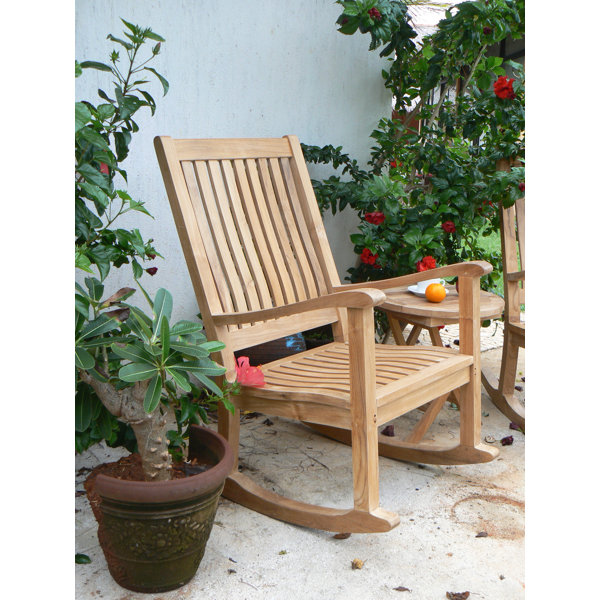 Anderson Teak Del-Amo Teak Outdoor Rocking Chair & Reviews | Wayfair