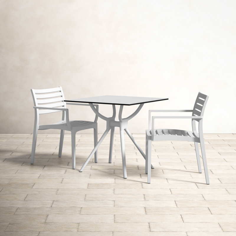 Birch Lane™ Cordelia Square 2 - Person Outdoor Dining Set | Wayfair