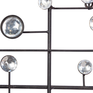 Mercer41 Silver Metal Abstract Wall Decor with Crystal Embellishments ...