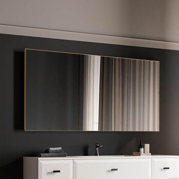 SMARTLET Rectangle LED Metal Wall Mirror | Wayfair