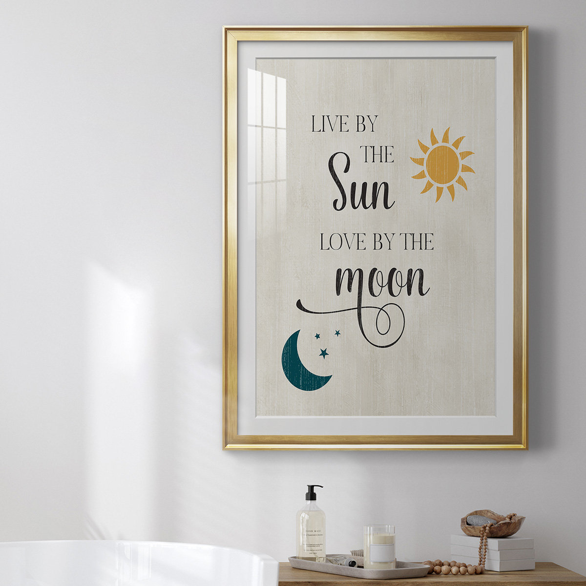 Trinx Sun And Moon - Picture Frame Textual Art | Wayfair
