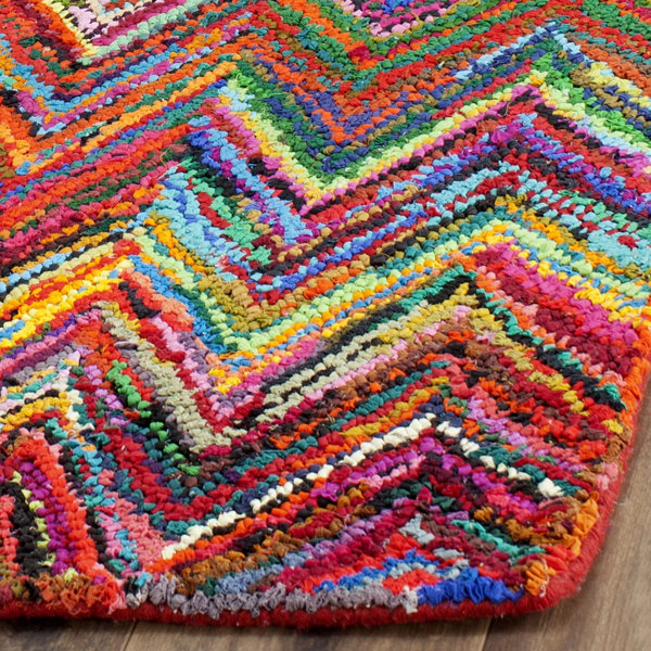 Mistana™ Barnes Handmade Hand Tufted Cotton Pink / Multi Rug & Reviews ...