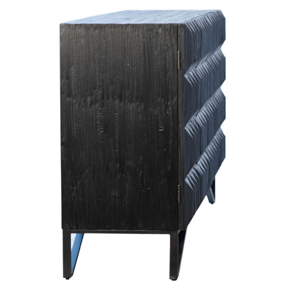 Dovetail Furniture Montoya 84-Inch Reclaimed Pine And Iron 4-Door ...