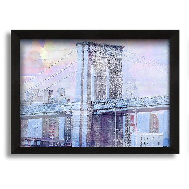 Brayden Studio Brooklyn Bridge New York - Picture Frame Painting on ...
