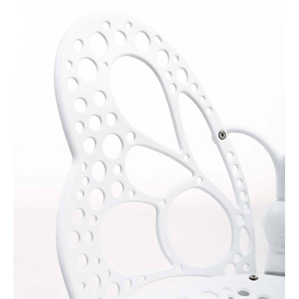 Wind & Weather Cast Aluminum White Butterfly Wings Chair | Wayfair