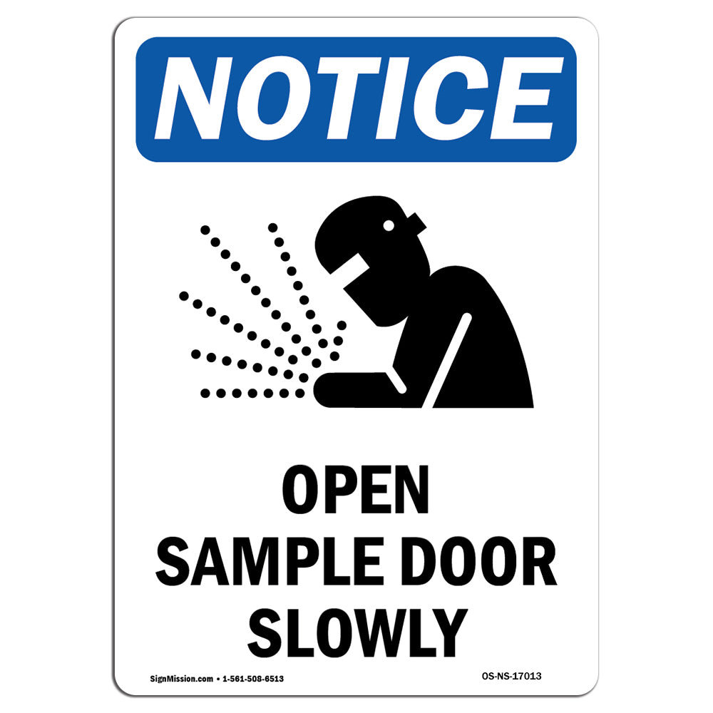 SignMission Open Sample Door Slowly Sign with Symbol | Wayfair