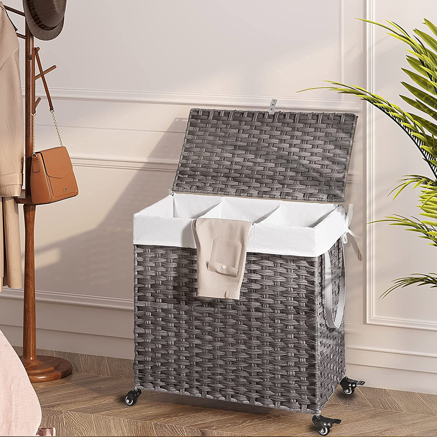 yuik Detachable Separating Laundry Basket | Wayfair