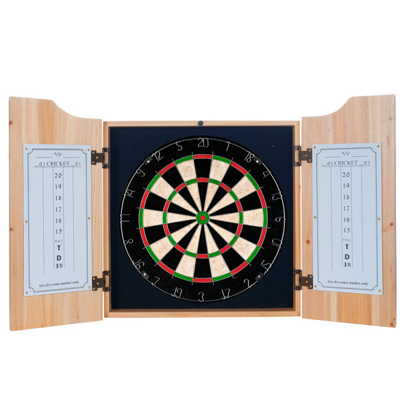 Trademark Global Guinness Line Art Pint Dartboard and Cabinet Set ...