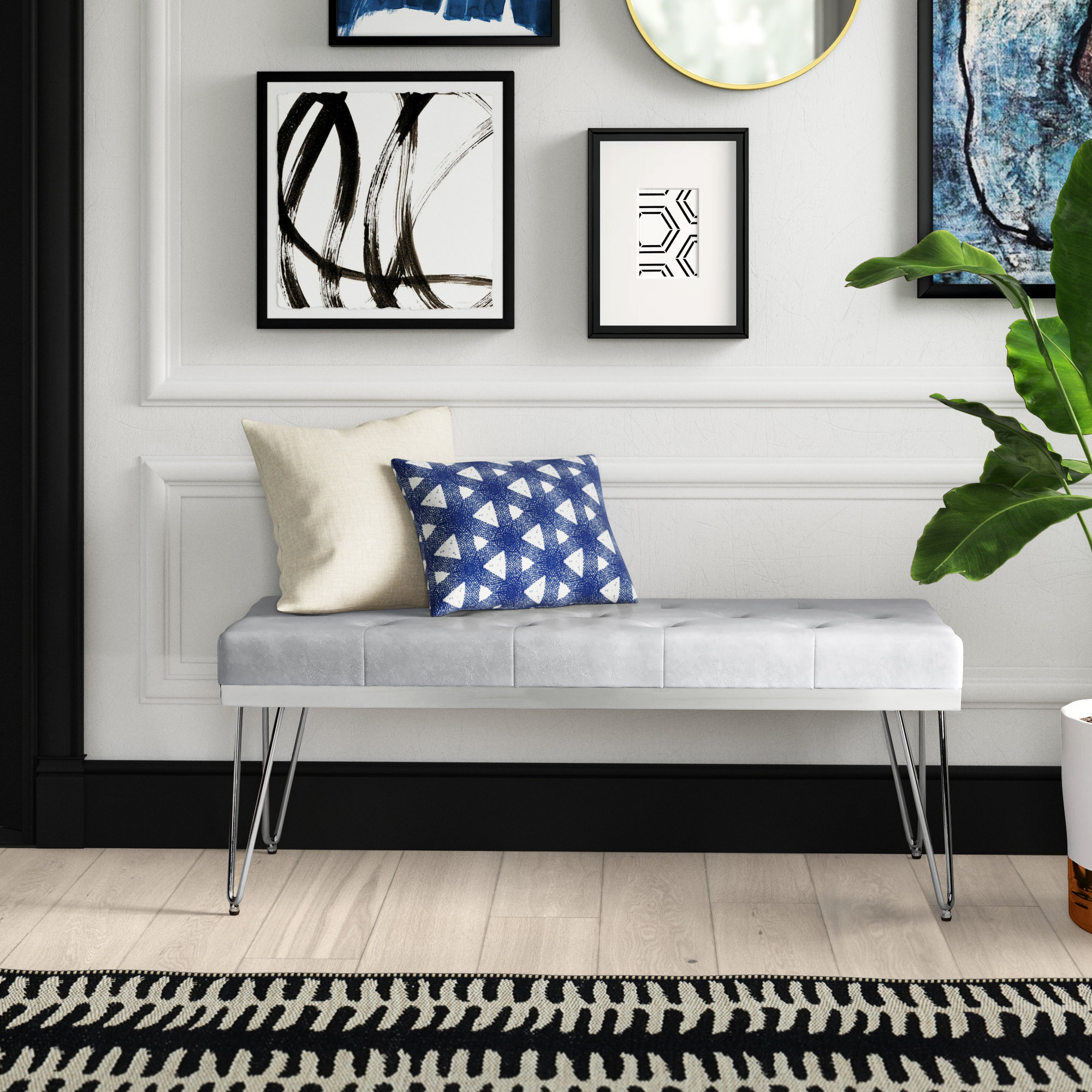 George Oliver Brychan Faux Leather Bench & Reviews | Wayfair