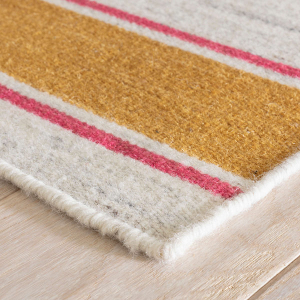 Dash and Albert Rugs Handmade Flatweave White/Orange/Pink Rug | Wayfair
