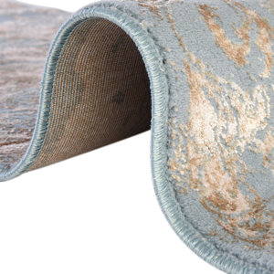 Langley Street Alamo Performance Teal/Beige Rug & Reviews | Wayfair