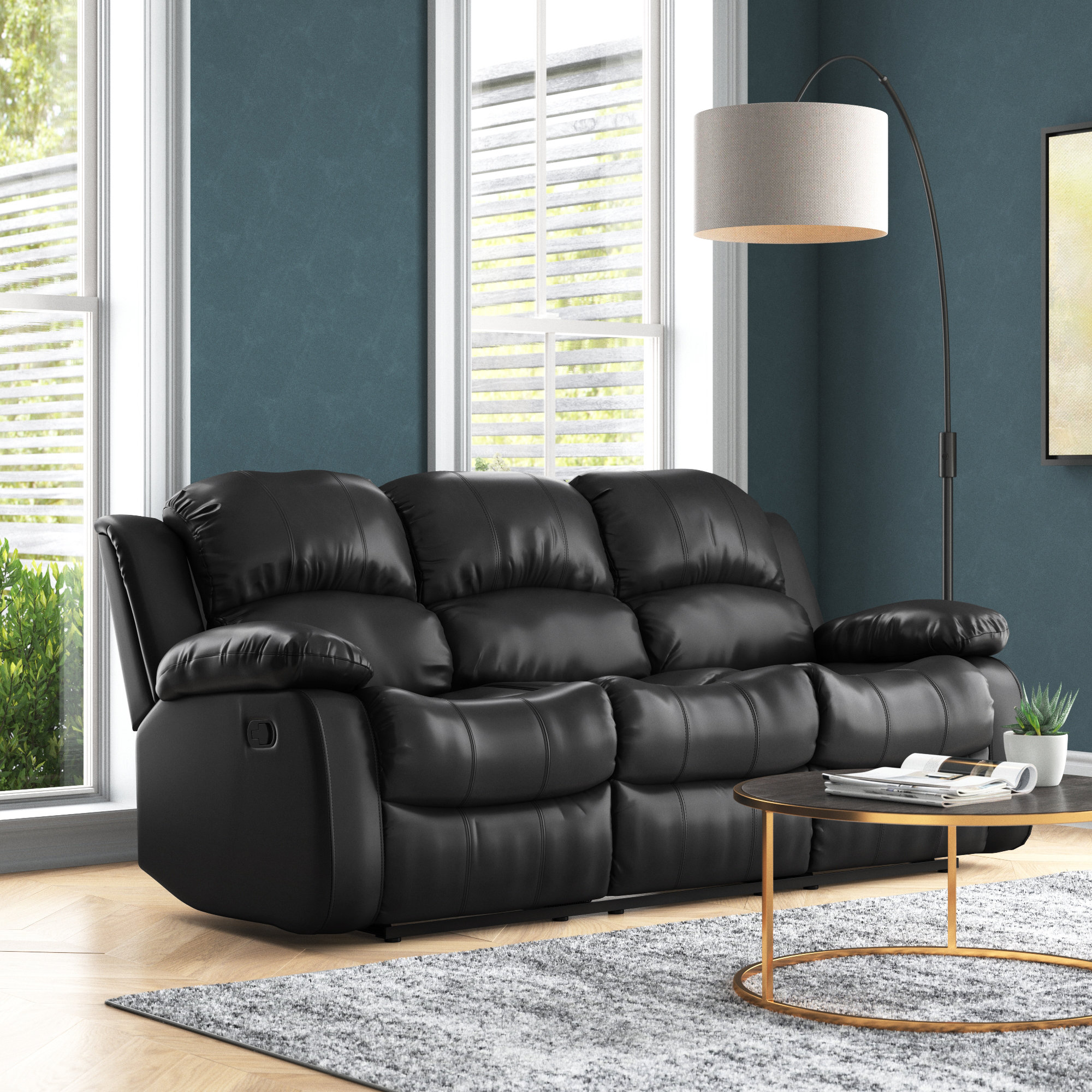 Wade Logan® Mccubbin 83'' Vegan Leather Sofa & Reviews | Wayfair
