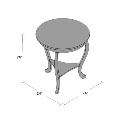 Charlton Home® 26'' Tall Solid Wood 3 Legs End Table & Reviews | Wayfair