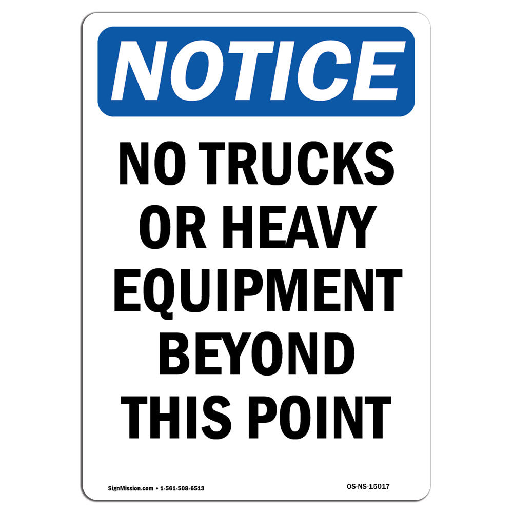 SignMission No Trucks Or Heavy Equipment Beyond Sign | Wayfair