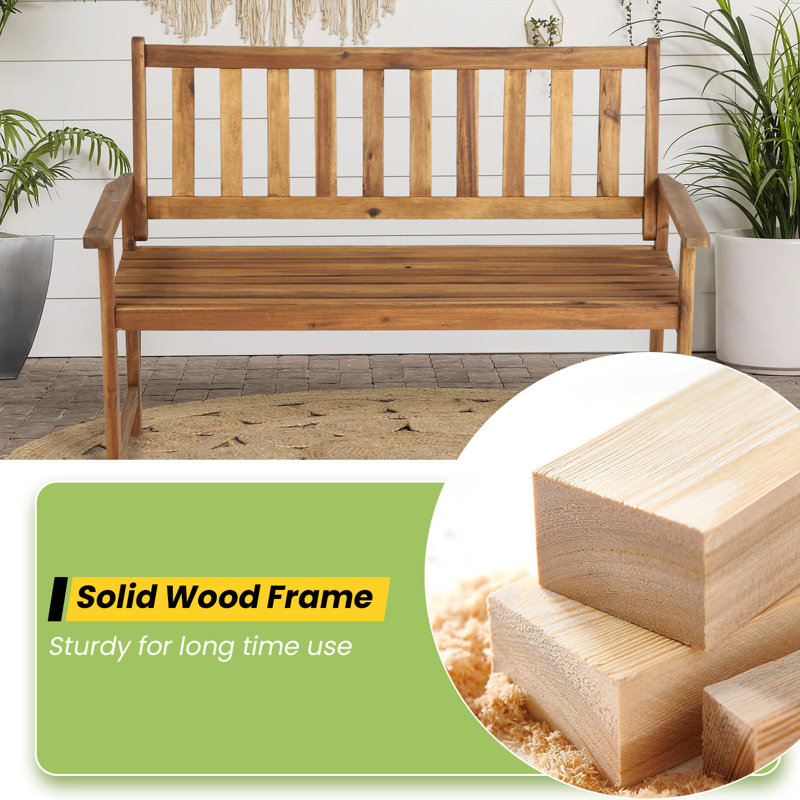 Wade Logan® Arjina Outdoor Bench & Reviews | Wayfair