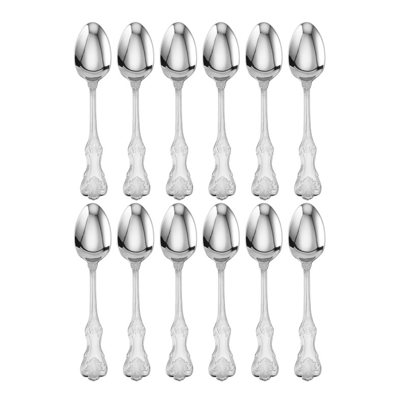 Wallace Hotel Lux 77-Piece 18/10 Stainless Steel Flatware Set, Silver ...