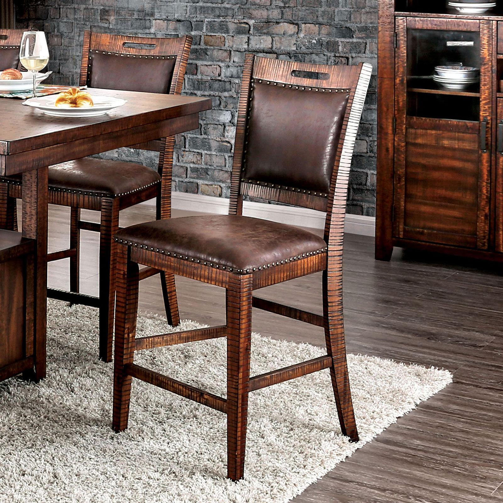 Loon Peak® Grantham King Louis Back Side Chair in Light Walnut | Wayfair