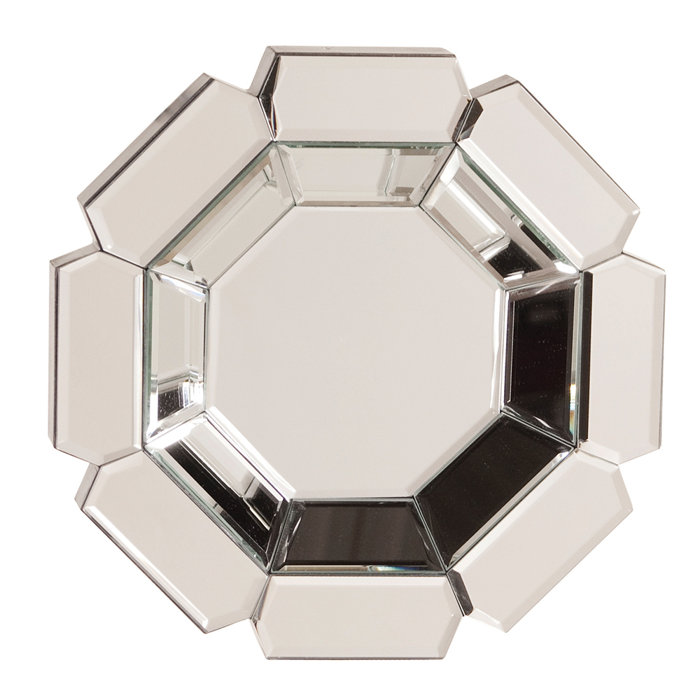 Rosdorf Park Asymmetrical Glass Wall Mirror & Reviews | Wayfair