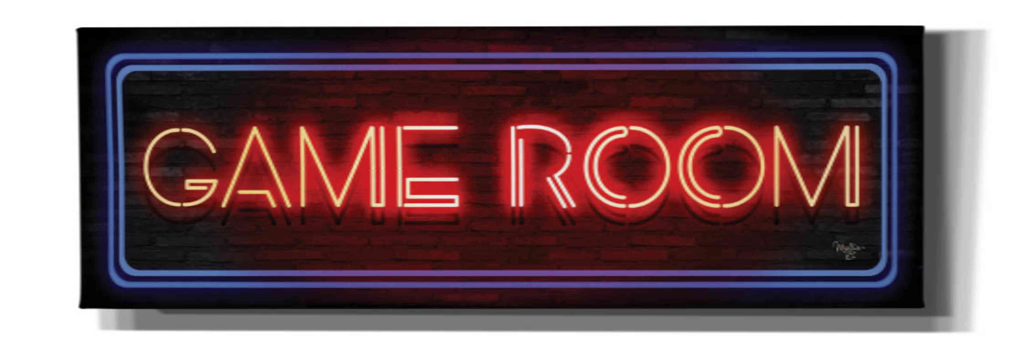 Trinx Game Room Neon Sign by Mollie B - Wrapped Canvas Panoramic ...