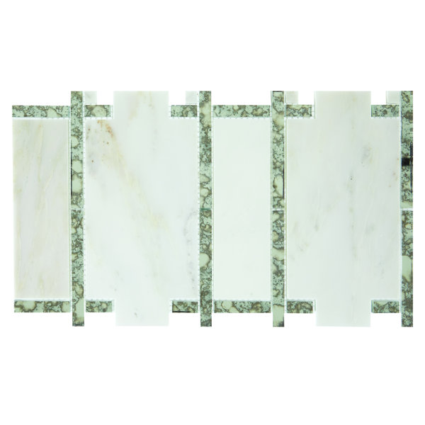 Daltile Lavaliere First Snow Natural Stone Mosaic Wall Tile | Wayfair