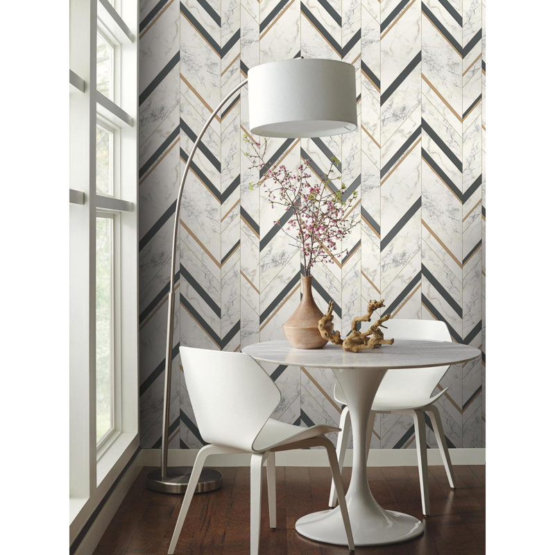 York Wallcoverings Chevron Wallpaper & Reviews | Wayfair