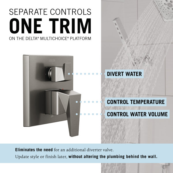 Delta Two-Handle Monitor 14 Series Valve Trim With 3-Setting Diverter ...