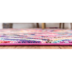 Langley Street Eddins Performance Purple/Orange Rug & Reviews | Wayfair