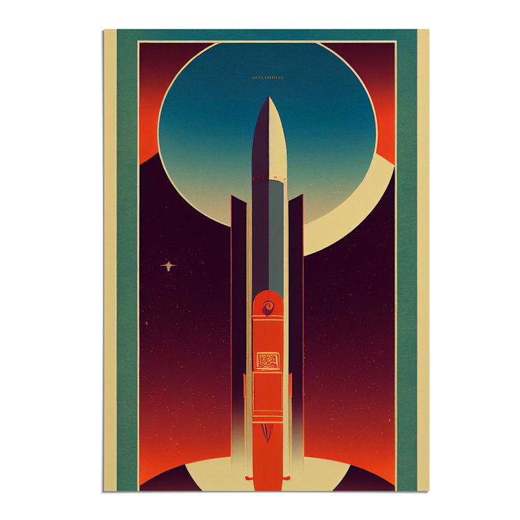 George Oliver XV1022-4003X Spaceship Rocket Art Deco No.3 - Graphic Art ...