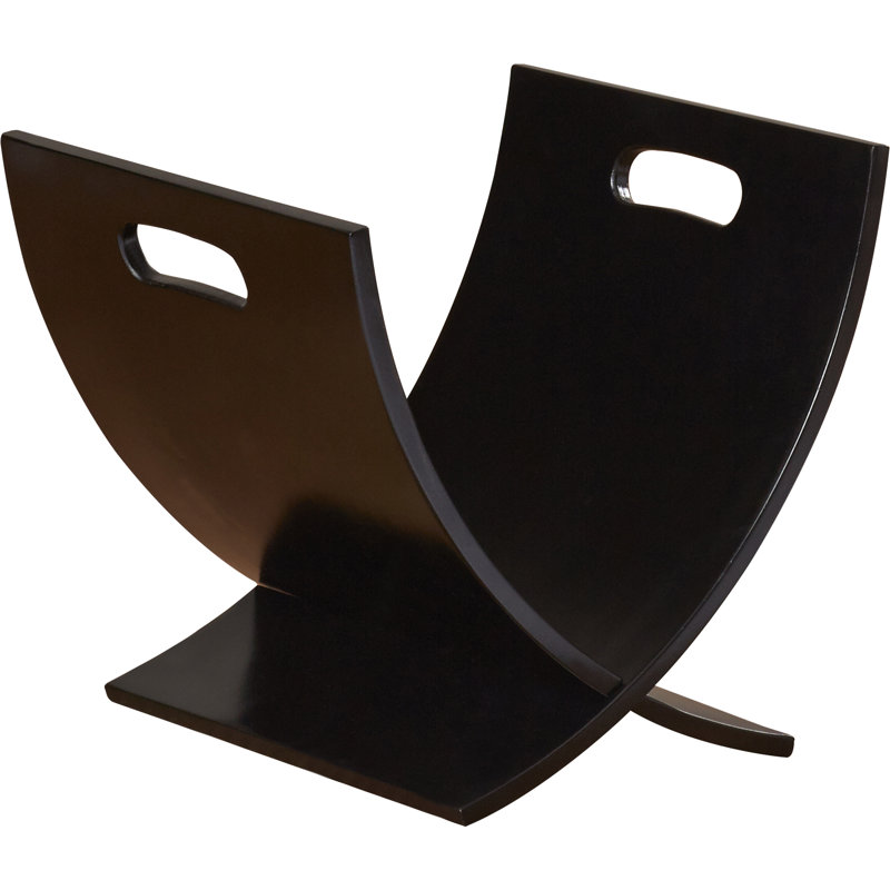 Wrought Studio Vallonia Solid Wood Free Standing Magazine Rack ...