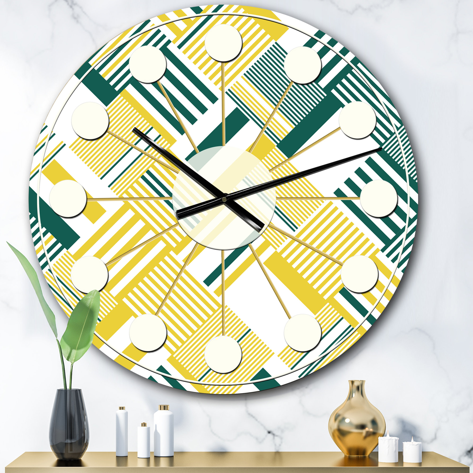 East Urban Home Abstract Diagonal Stripe Pattern - Mid-Century Modern ...