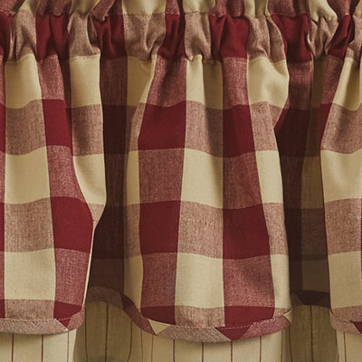 Rosalind Wheeler Arzhin Checkered Cotton Tailored 72'' Window Valance ...
