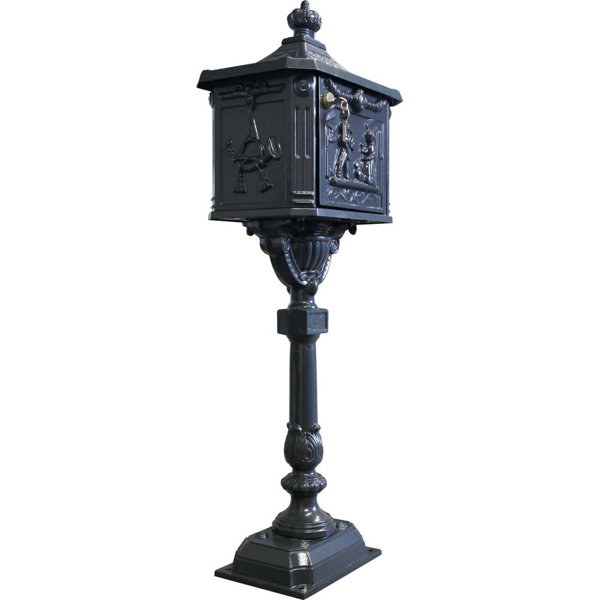 Astoria Grand Hama Locking Post Mounted Letter Box | Wayfair.co.uk