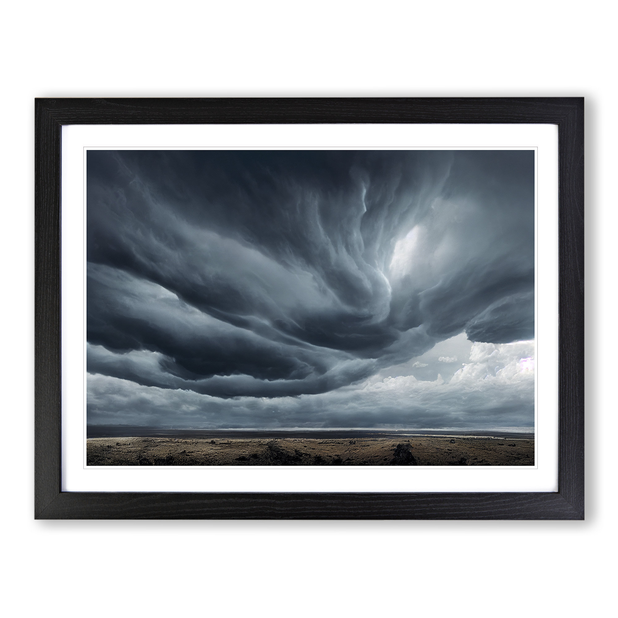 17 Stories Moody Storm Clouds - Picture Frame Graphic Art | Wayfair.co.uk