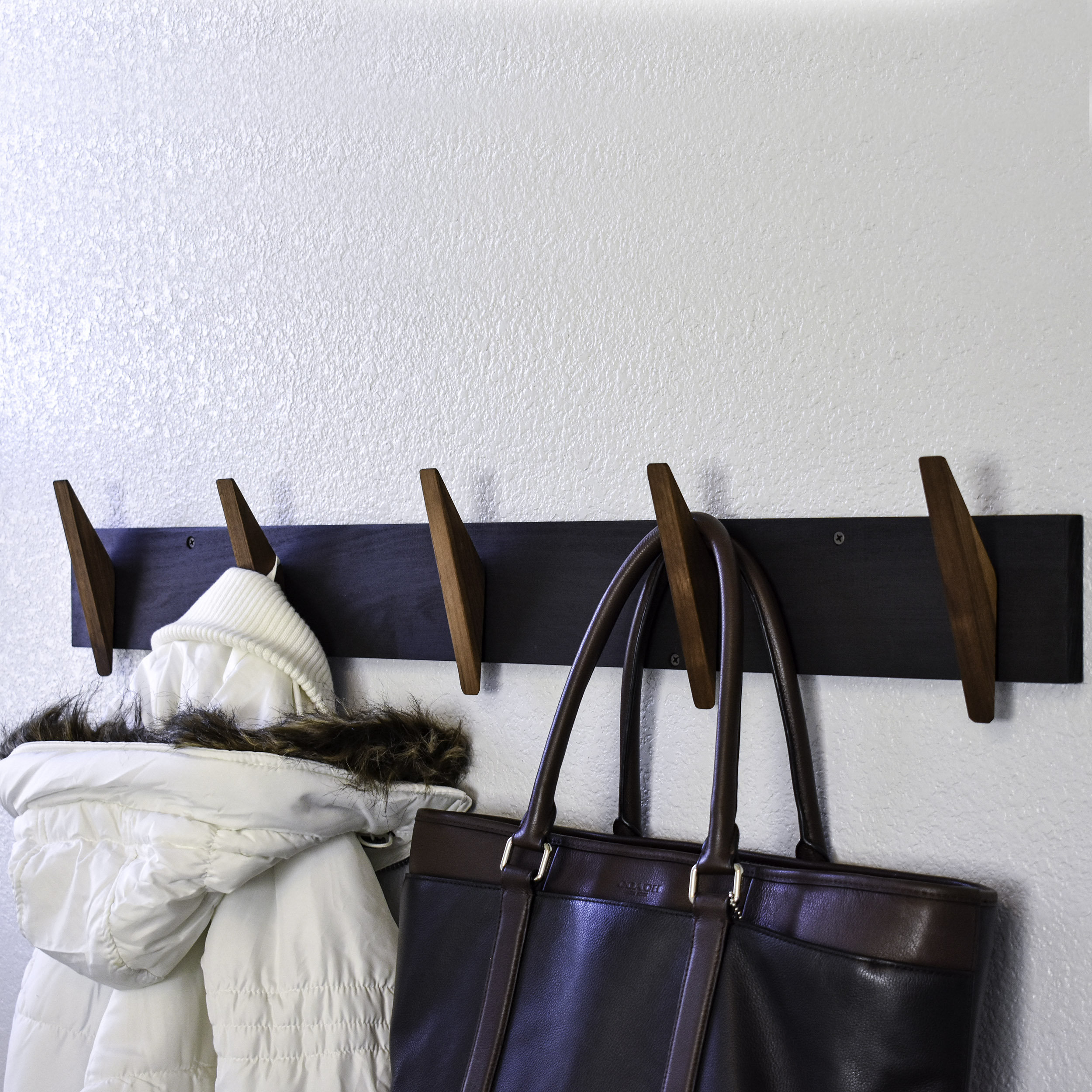 Latitude Run® Jee 36'' Wide Solid Wood 5 - Hook Wall Mounted Coat Rack ...