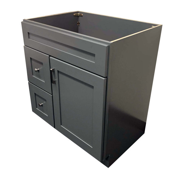 Niturra 30'' Single Bathroom Vanity Base Only in Gray & Reviews | Wayfair
